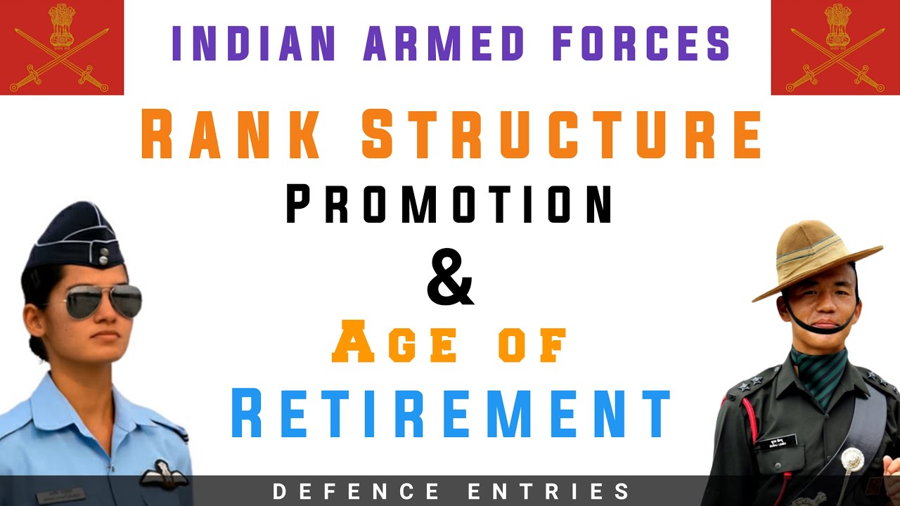 Indian Armed Forces Rank Structure & promotion & age of retirement ...