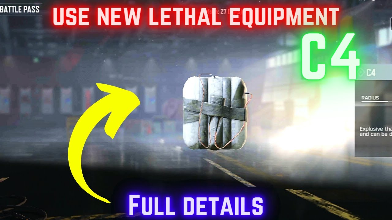 New C4 Lethal Equipment How to Use Full Detail Call of Duty Mibile ...