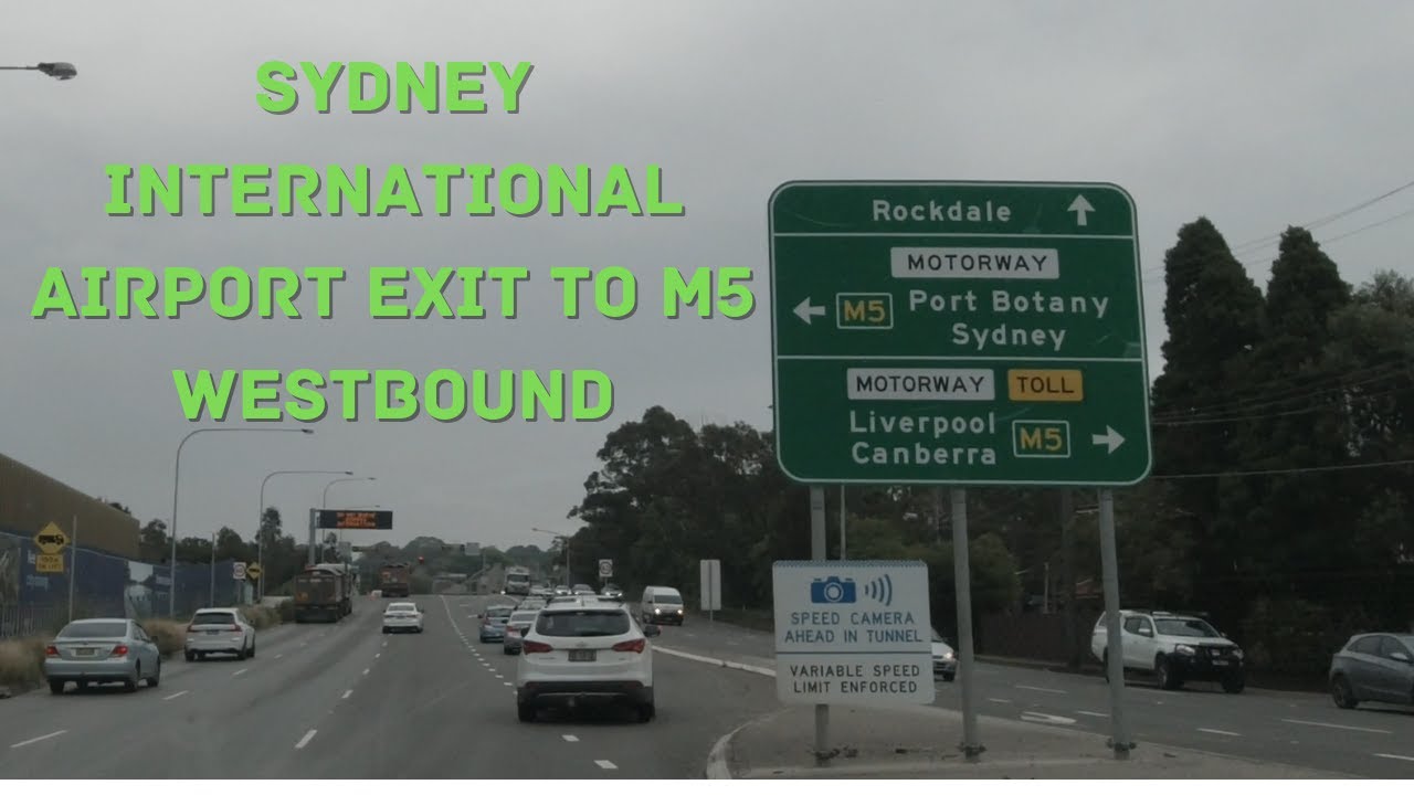 Sydney International Airport Exit to M5 Westbound - YouTube