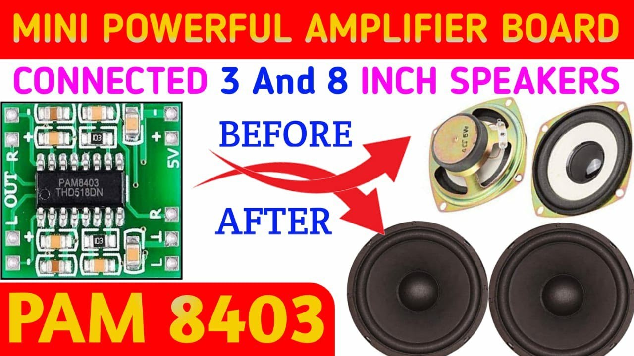 HOW TO CONNECTION PAM8403 MINI POWERFUL AMPLIFIER// PAM8403 KE ...