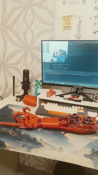 Robot hand with opencv #robot #robotics #arduino #python #coding #youtubeshorts #code - YouTube