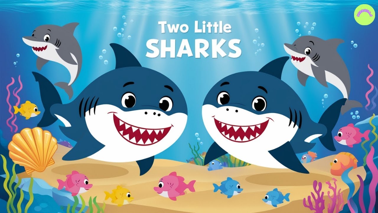Two Little Sharks | Fun Nursery Rhyme for Kids - YouTube