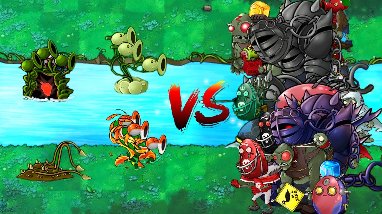 PVZ FUSION - CHALLENGE !!! KING THREE PEA FUSION PHOENIX - YouTube