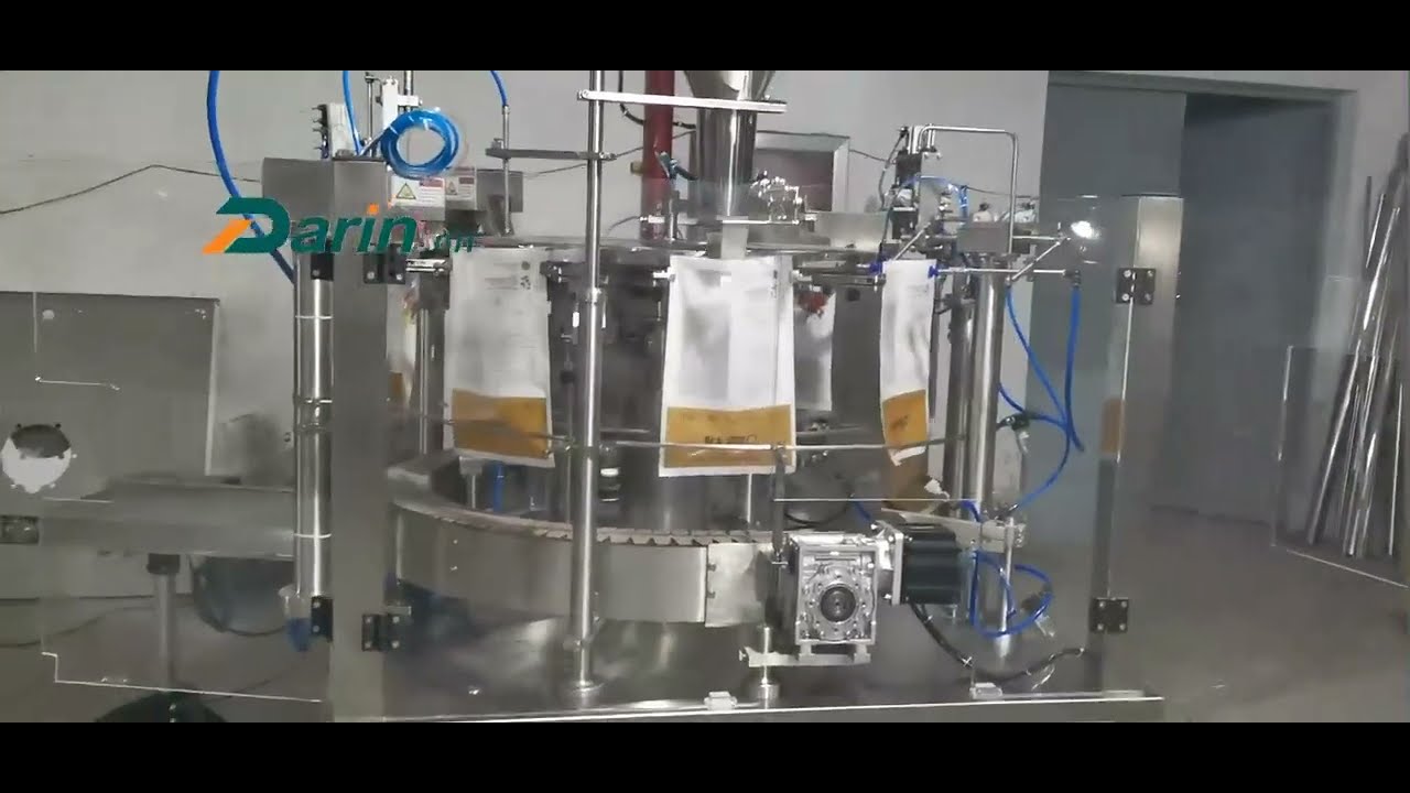 5-10kg rotary pouch packing machine - YouTube