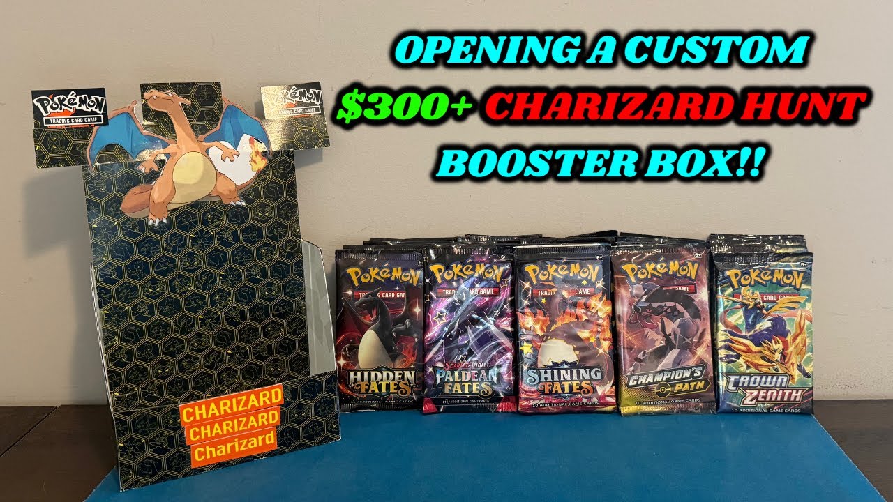 This $300+ CHARIZARD HUNT Custom Booster Box contains some AMAZING ...