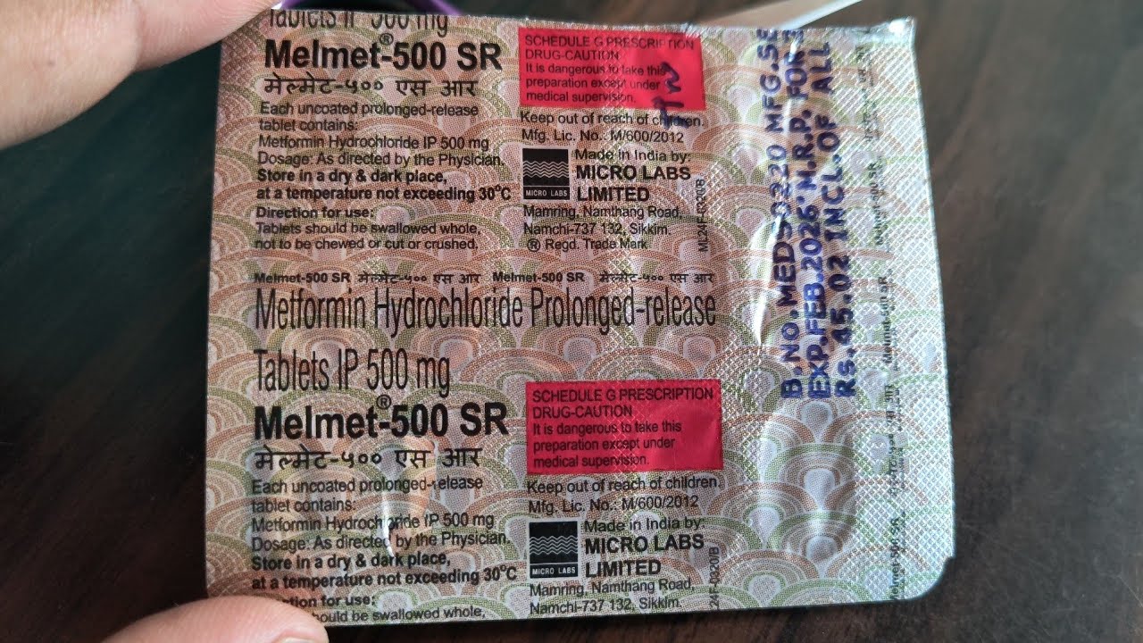 Melmet-500 SR Tablet uses, benefits & side effects by Dr Shbbir - YouTube