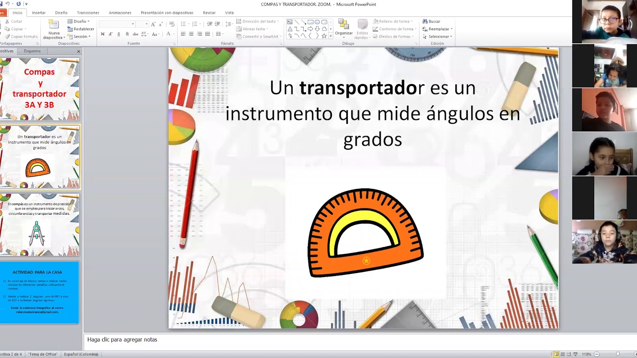 USO DEL COMPÁS Y EL TRANSPORTADOR(GEOMETRÍA) 3A - YouTube