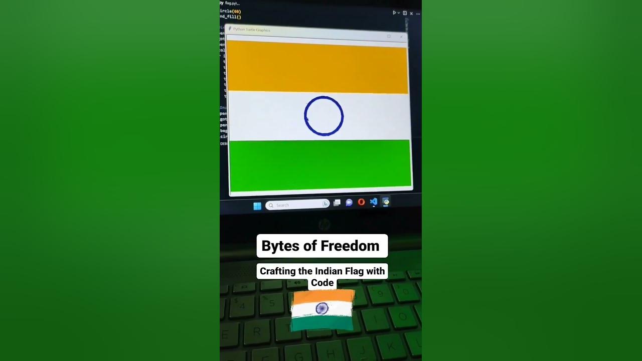 Crafting The Indian Flag Using Python Independenceday Youtube