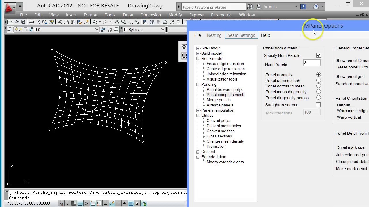 Hole in mesh - marking for production - YouTube