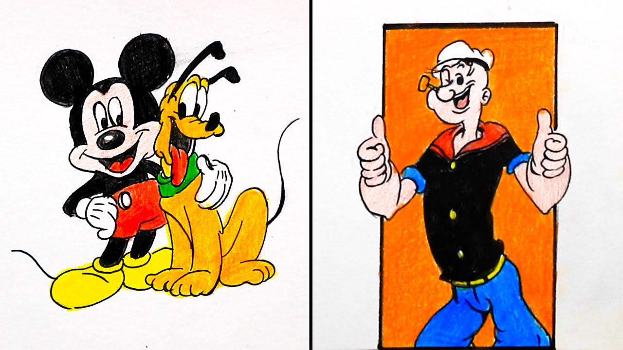 9 Simple Drawing Tricks For Boring Days || Drawing Tutorial - YouTube