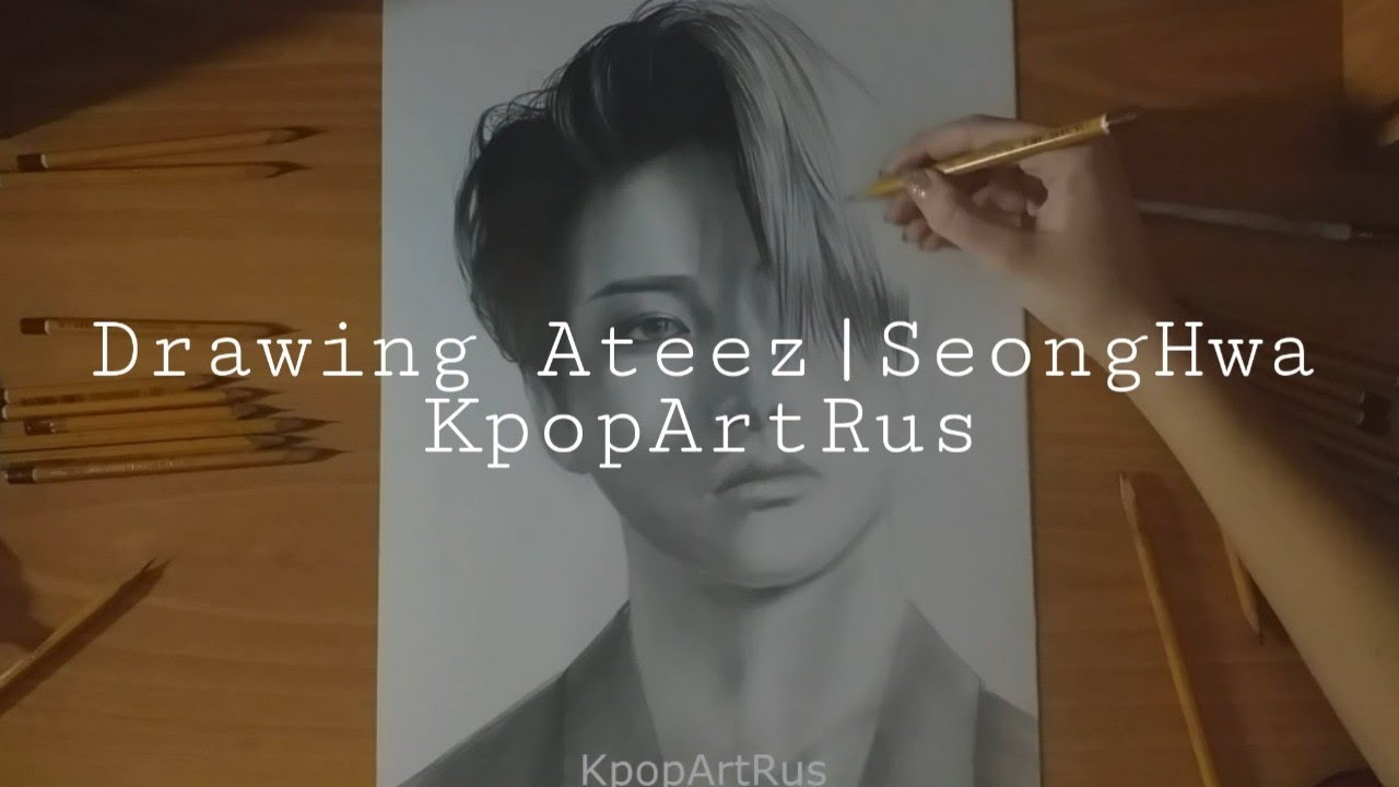 Drawing ATEEZ :Seong-hwa -speed drawing | kpopartrus - YouTube