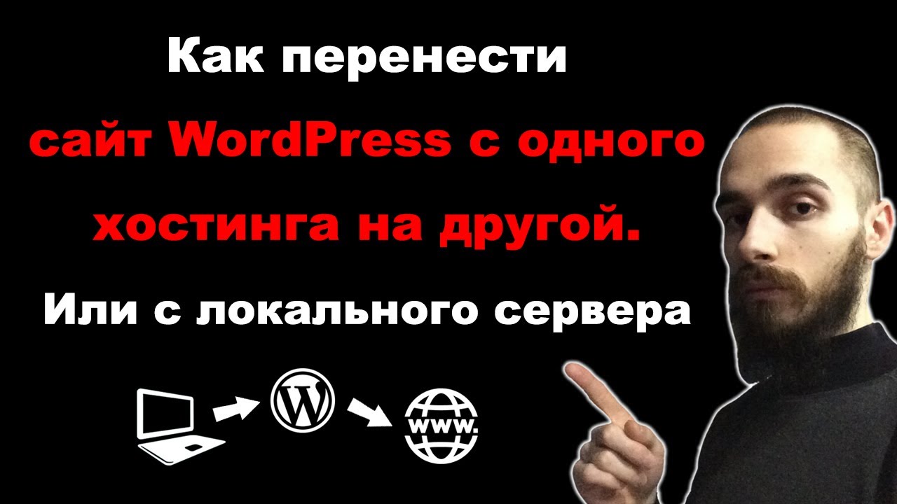Как перенести Wordpress сайт с одного хостинга на другой Перенос сайта