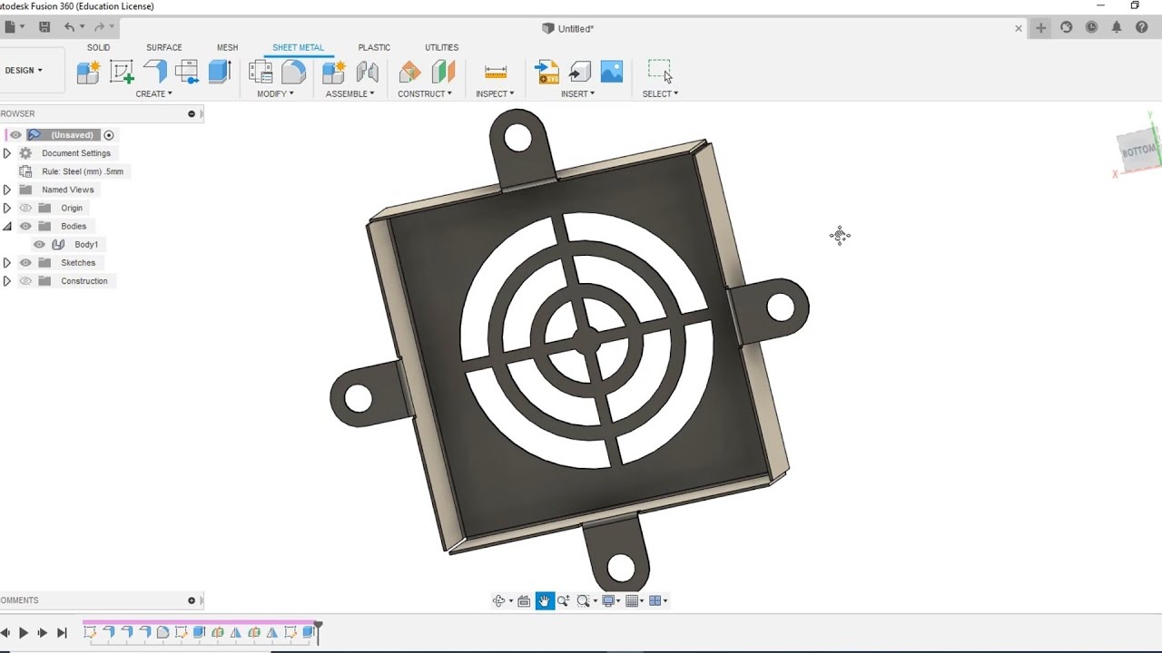 How to Use Vent in Fusion 360 | Sheet Metal in Fusion 360 - YouTube