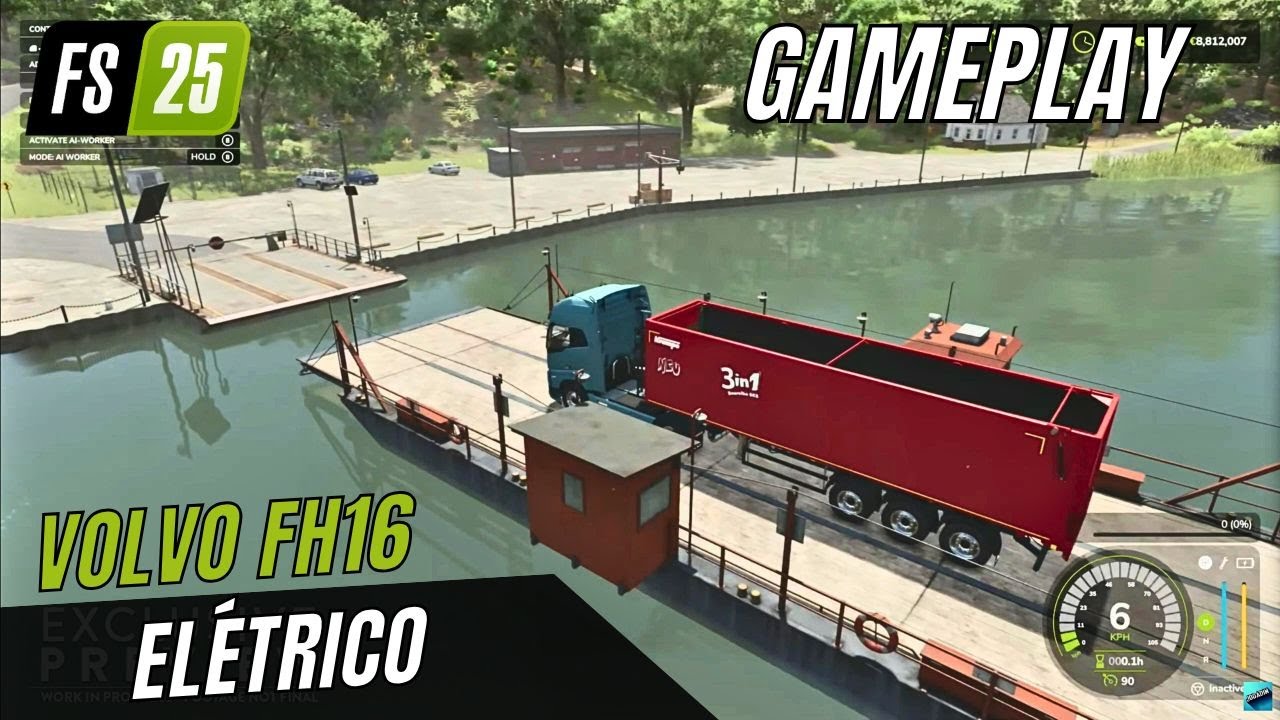 Caminhão Volvo FH16 Elétrico, Missões de Construções e Balsa | Gameplay ...