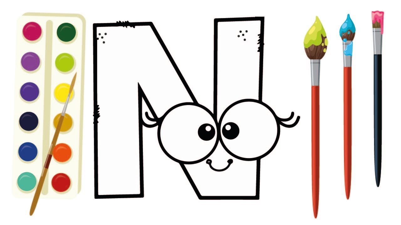 How to draw the letter N? - YouTube