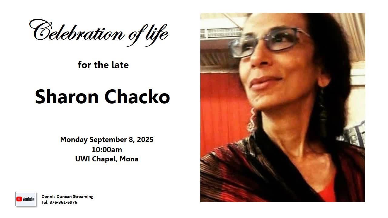 Celebration of life for the late Sharon Chacko - YouTube