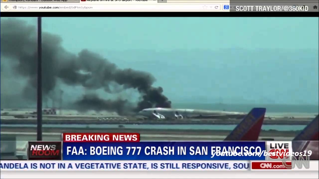 Plane Crashes at San Francisco Airport ( Two Dead ! ) - 06.07.2013 ...