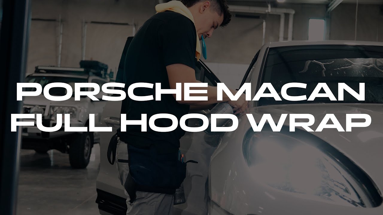 Porsche Macan Hood Wrap Using Our Signature OZ Release! - YouTube