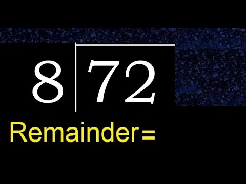 Divide 72 by 8 . remainder , quotient . Division with 1 Digit Divisors ...