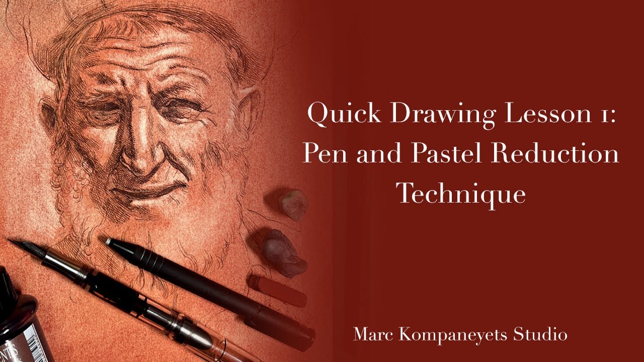 Quick Drawing Lesson 1: Pen and Pastel Reduction Technique - YouTube