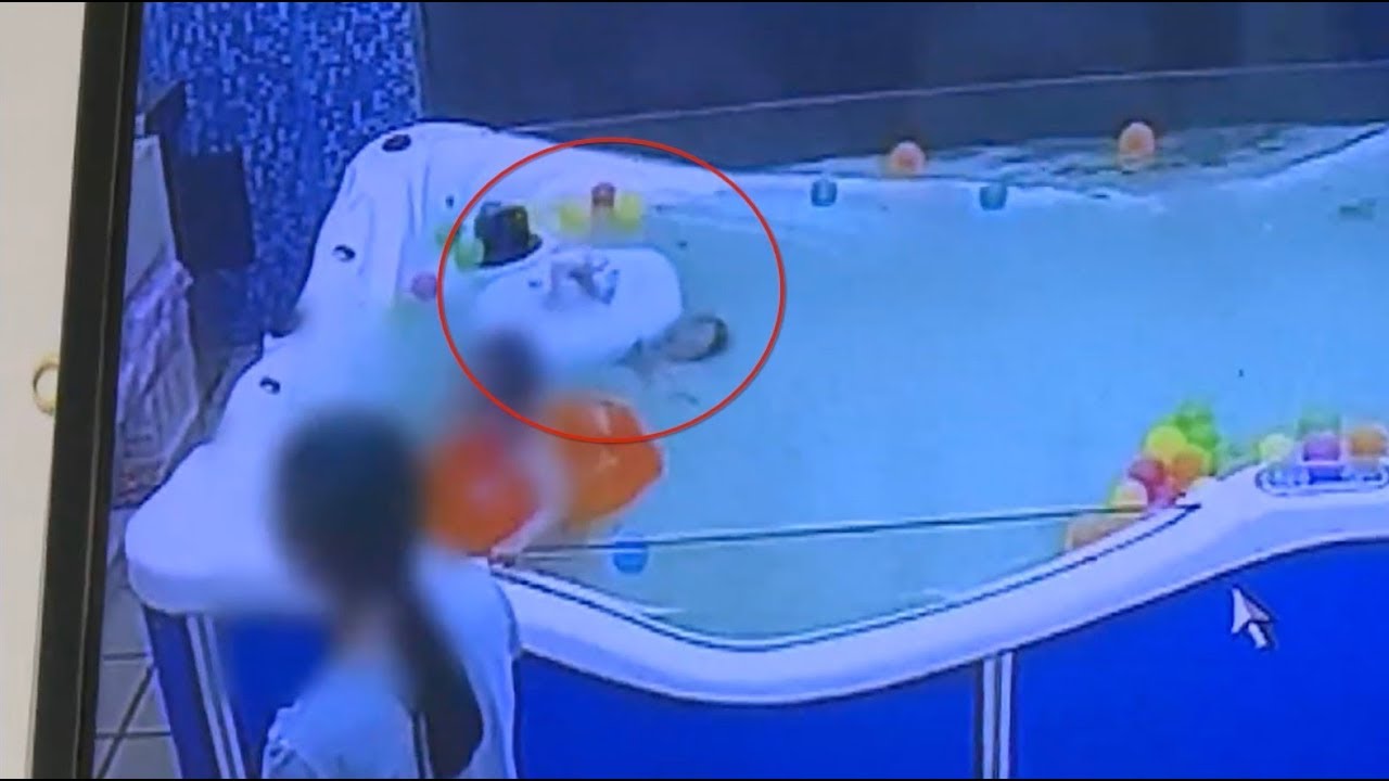 Seven-month baby nearly drowns in pool in east China - YouTube