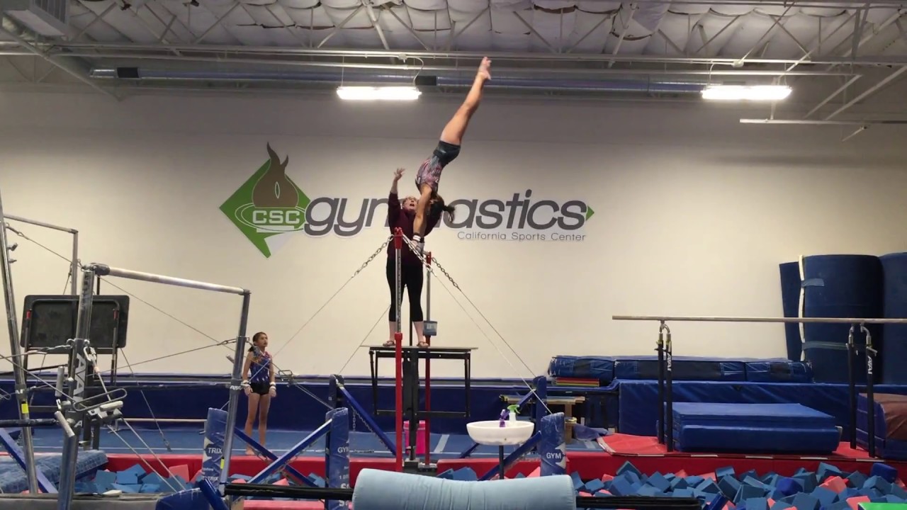 Front Giant Progression- Caley King Gymnastics Practice - YouTube
