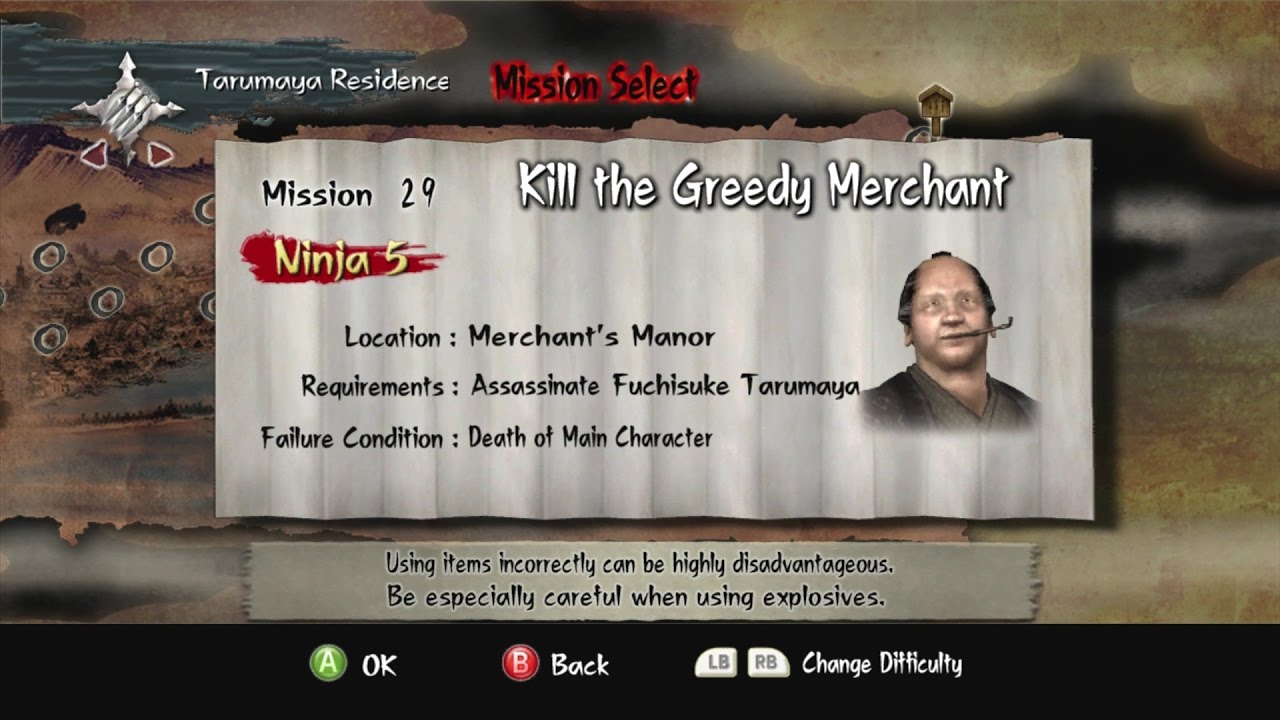 TENCHU Z - Mission 29 - Kill the Greedy Merchant - YouTube