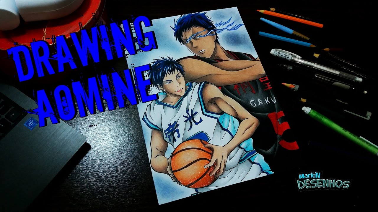 Drawing Aomine Daiki (Kuroko No Basket) | Collab - YouTube
