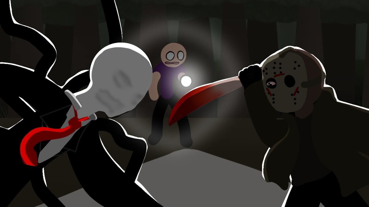 SLENDER MAN VS JASON VOORHEES - YouTube