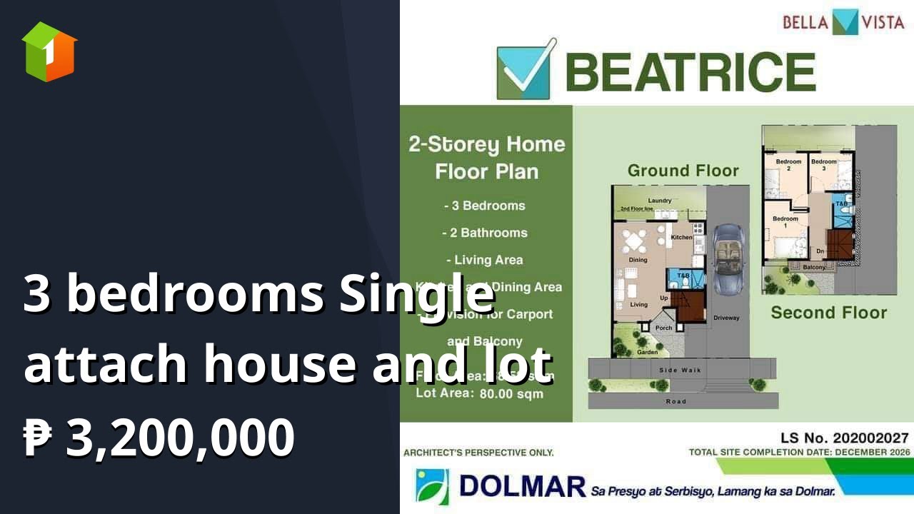 3 bedrooms Single attach house and lot - YouTube