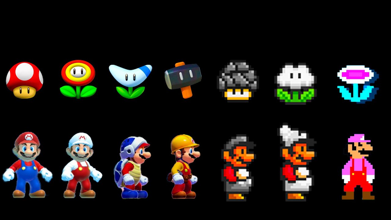 Super Mario Maker 2 - All Power-Ups! (Mario) Full Review! - YouTube
