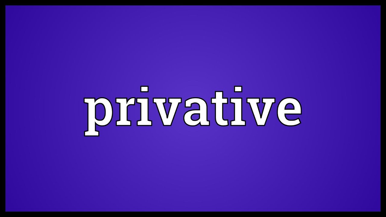 Privative Meaning - YouTube
