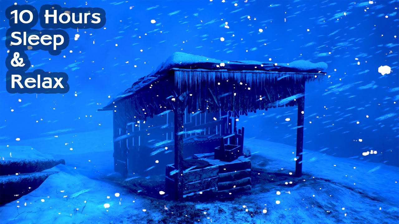 Incredibly STRONG BLIZZARD for sleep 10 hours snow storm. Wind sounds ...