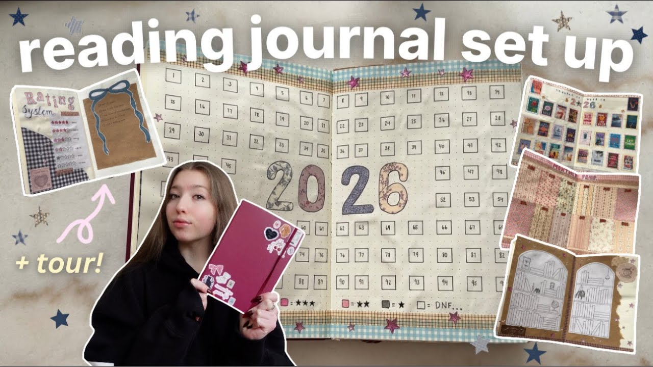 2026 reading journal set up 📖🧚🏻‍♀️ full tour & aesthetic spread ideas ...