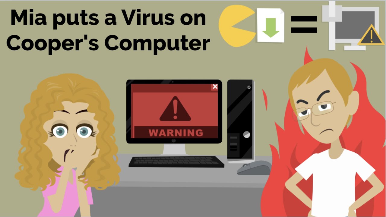 Mia puts a Virus on Cooper's Computer - YouTube