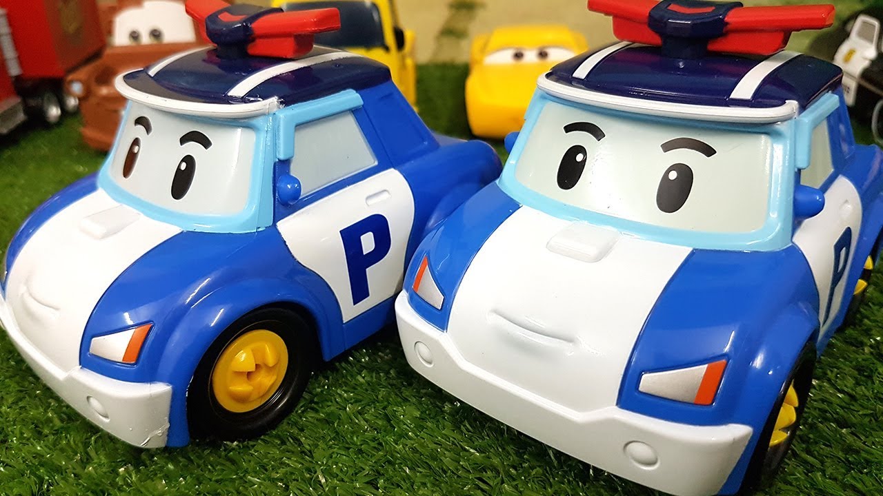 Learn Colors with Robocar Poli Amber Roy Build Robocar Poli Car Toys ...