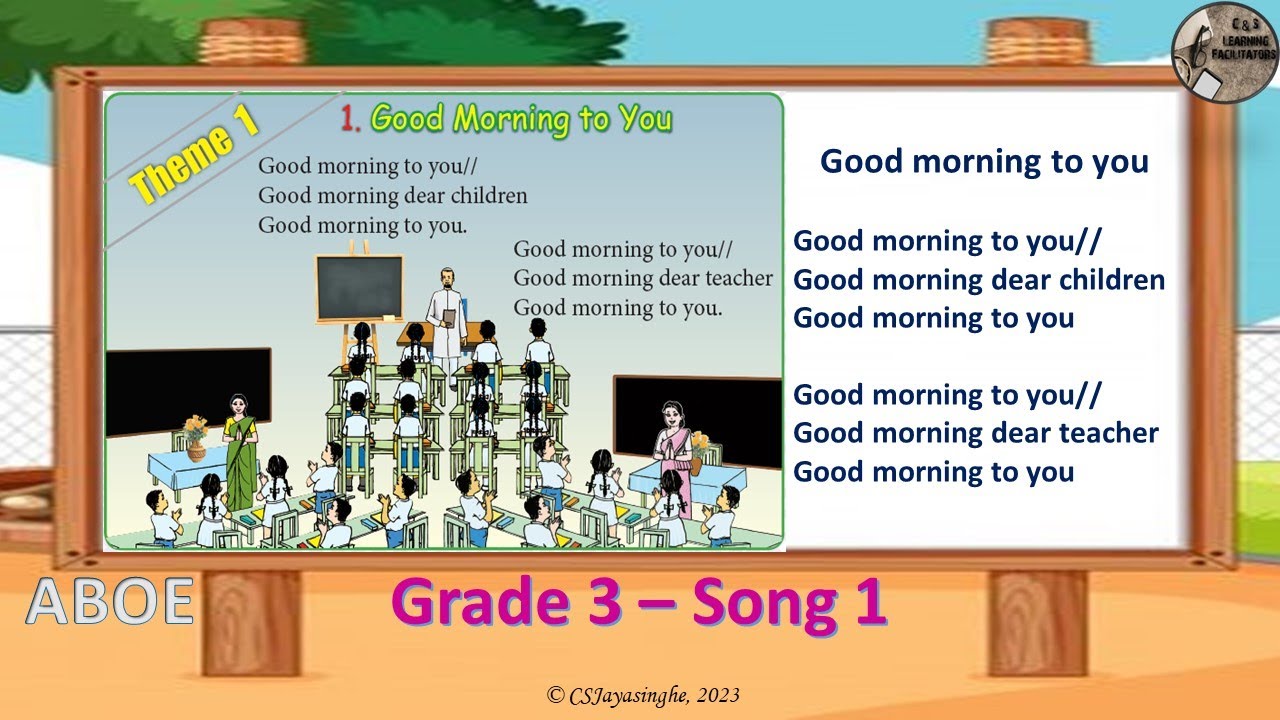 English Grade 3 - Song 1- Good Morning to you - YouTube