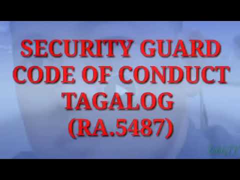 Code of Conduct TAGALOG RA.5487 - YouTube