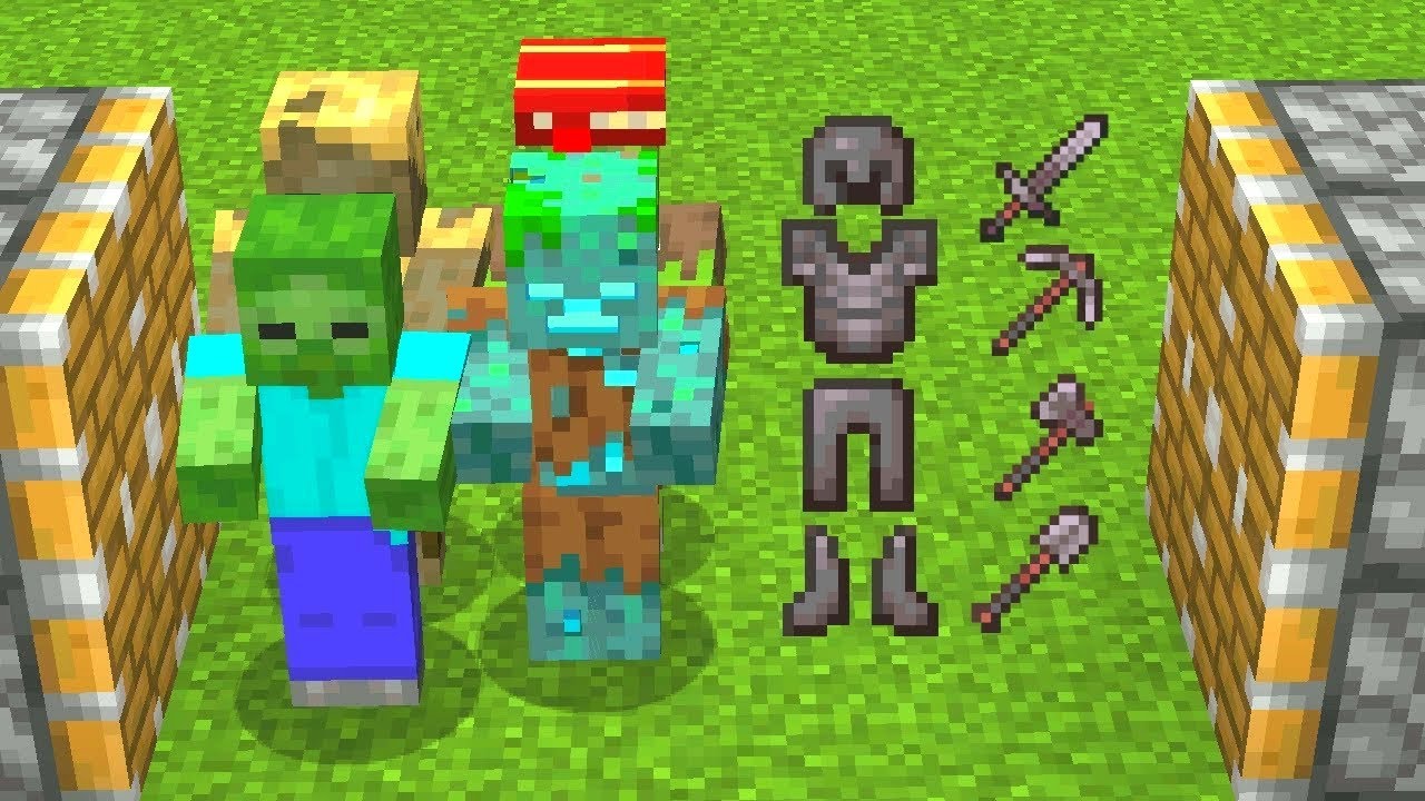all minecraft zombies + all netherite armor = ??? - YouTube
