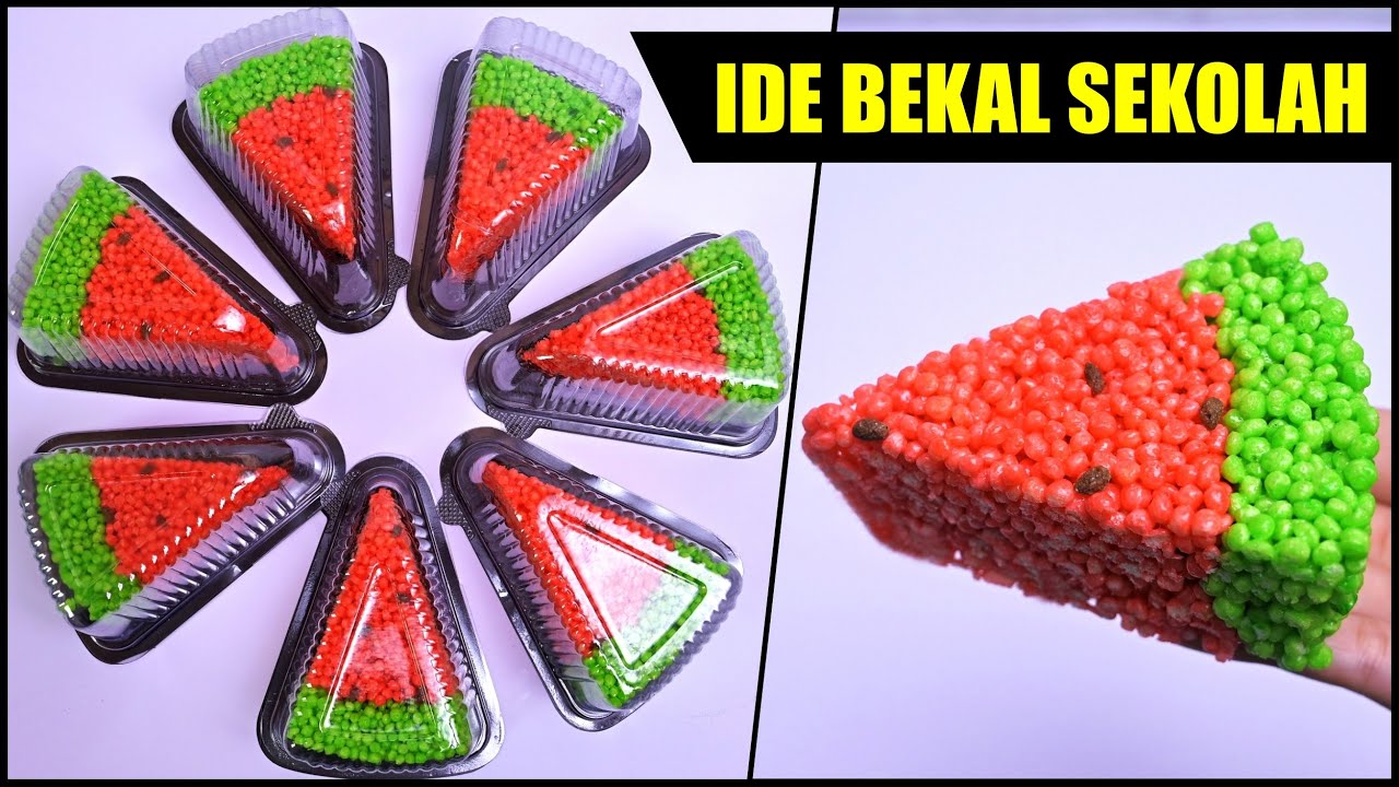 Kreasi Rice Crispy | Snack Sereal Beras Bentuk Semangka - YouTube