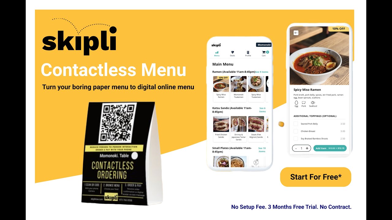Contactless Menu. Scan to Order and Pay - YouTube