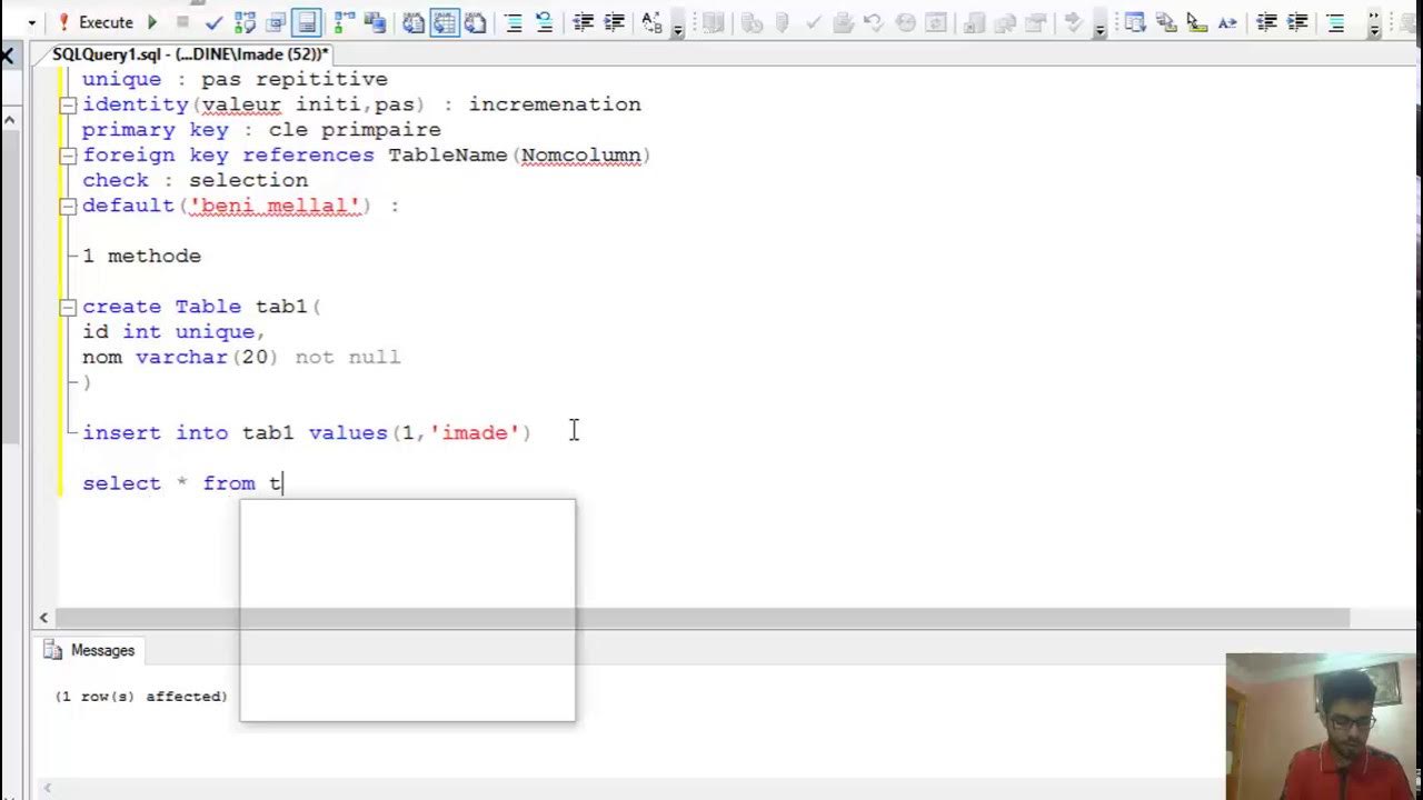 5#Cours SGBD1 SQL Server (contraint/constraint ) Darija - YouTube