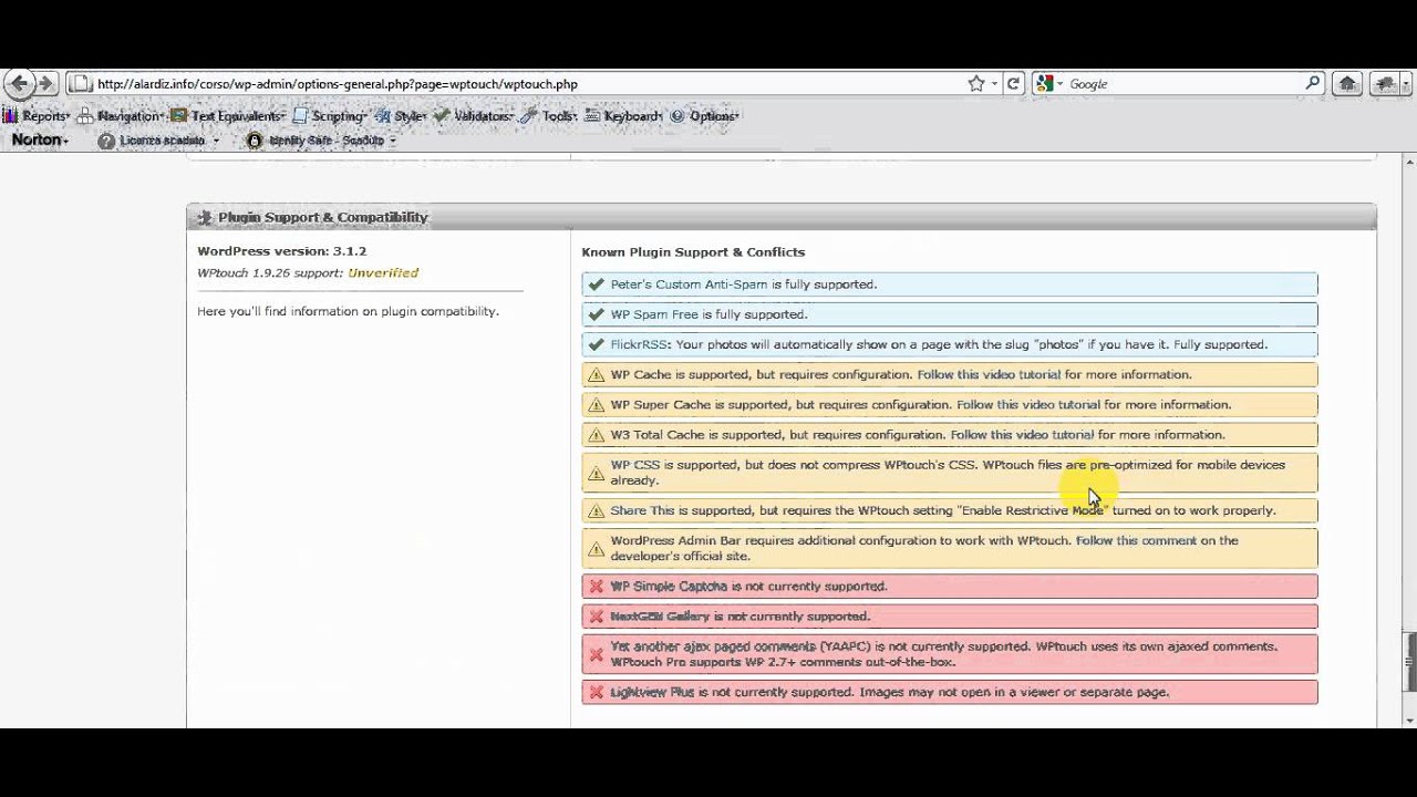Wordpress: plugin WPtouch - YouTube