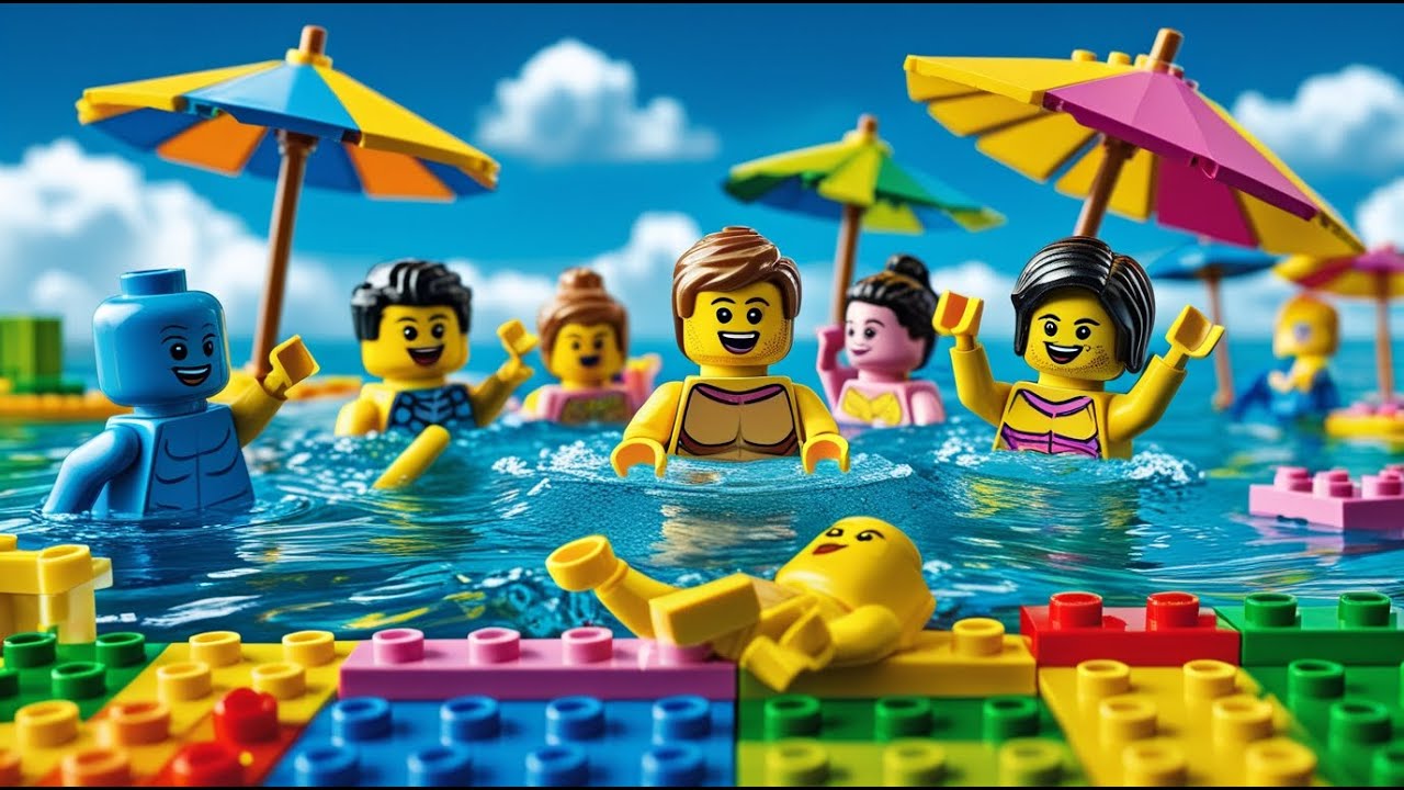 LEGO Pool Party Adventure! 🏖️☀️ Fun Summer Stories with LEGO Friends ...