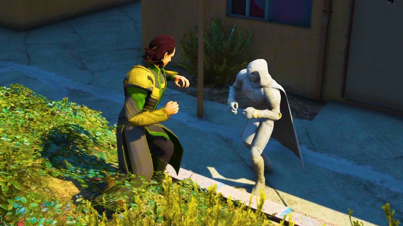 GTA 5 Ultimate Graphics Mod Loki VS Moon Knight Fight 11 - YouTube