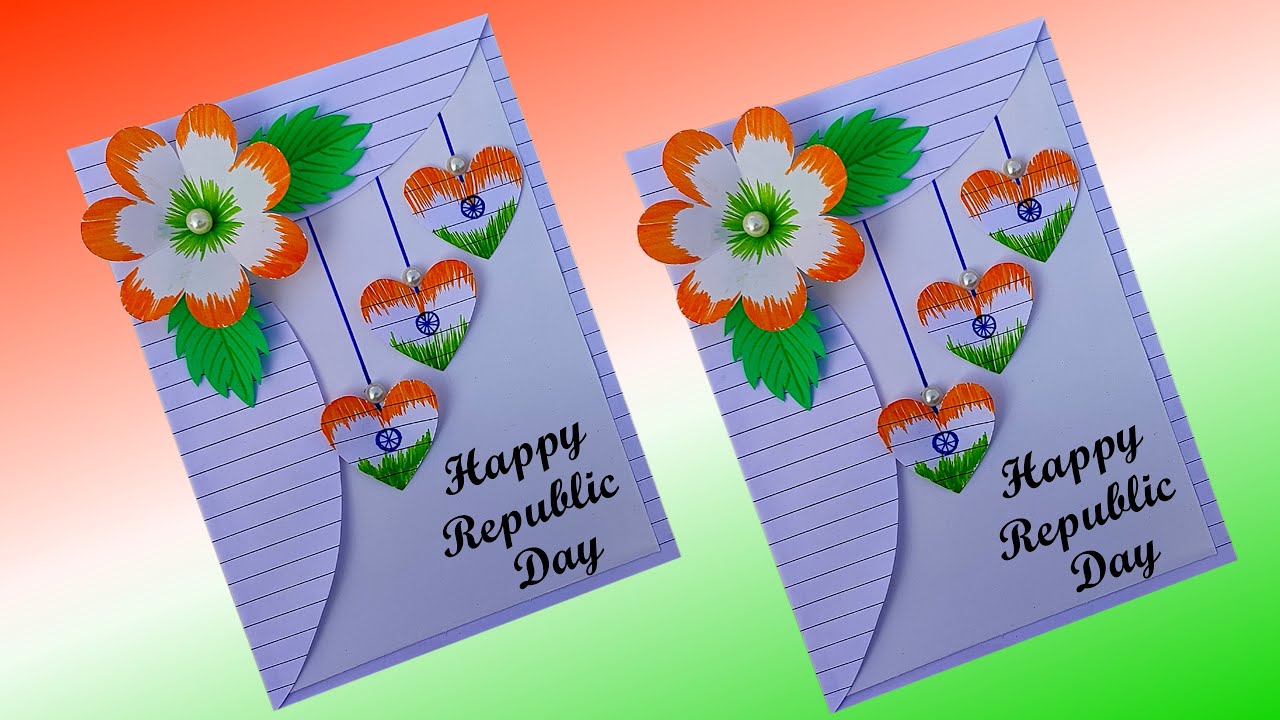 DIY Republic Day Card 2024 | Republic Day Greeting Card Making ...