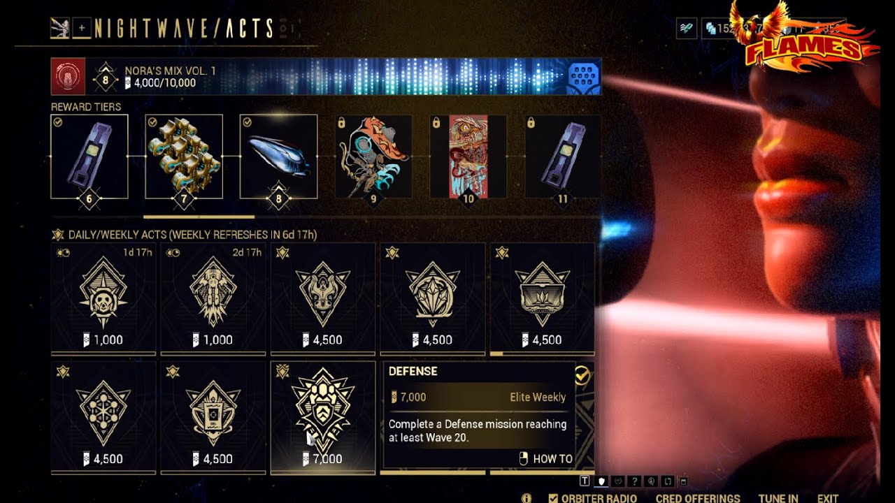 Warframe Nightwave Complete a Defence Mission reaching at last Wave 20 ...