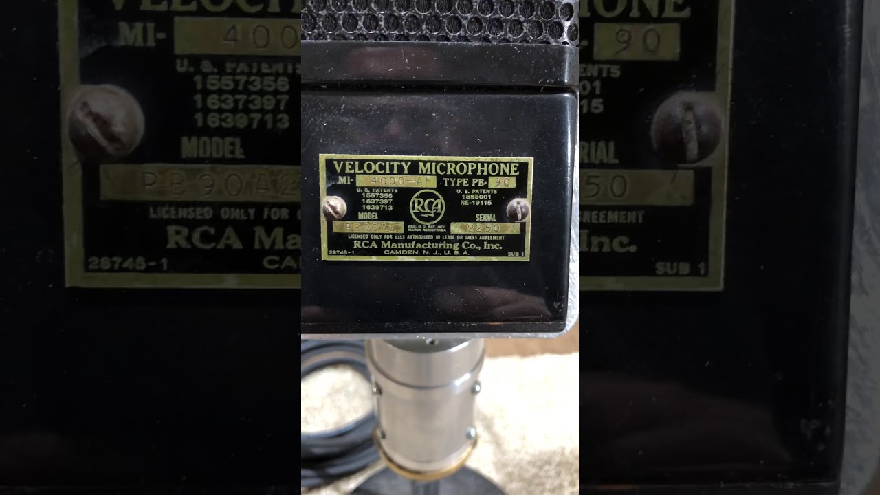 Testing RCA Type PB-90 Velocity Ribbon Microphone - YouTube