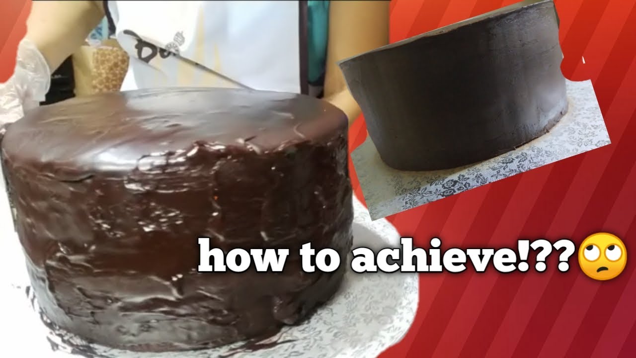 How to apply ganache on cake with flaws || Easy step by step how to ...