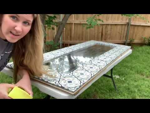 DIY Cement Tile Mirror Tutorial